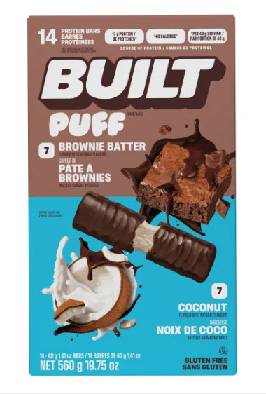 BUILT Puff Protein Bars – Variety Pack, 560g Soft, Chewy & High-Protein ...