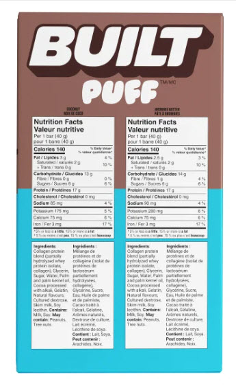 BUILT Puff Protein Bars – Variety Pack, 560g Soft, Chewy & High-Protein ...